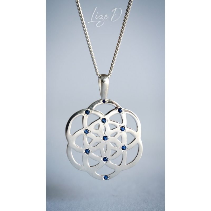 Flower of Life Sterling Silver Pendant - AVA Wellness