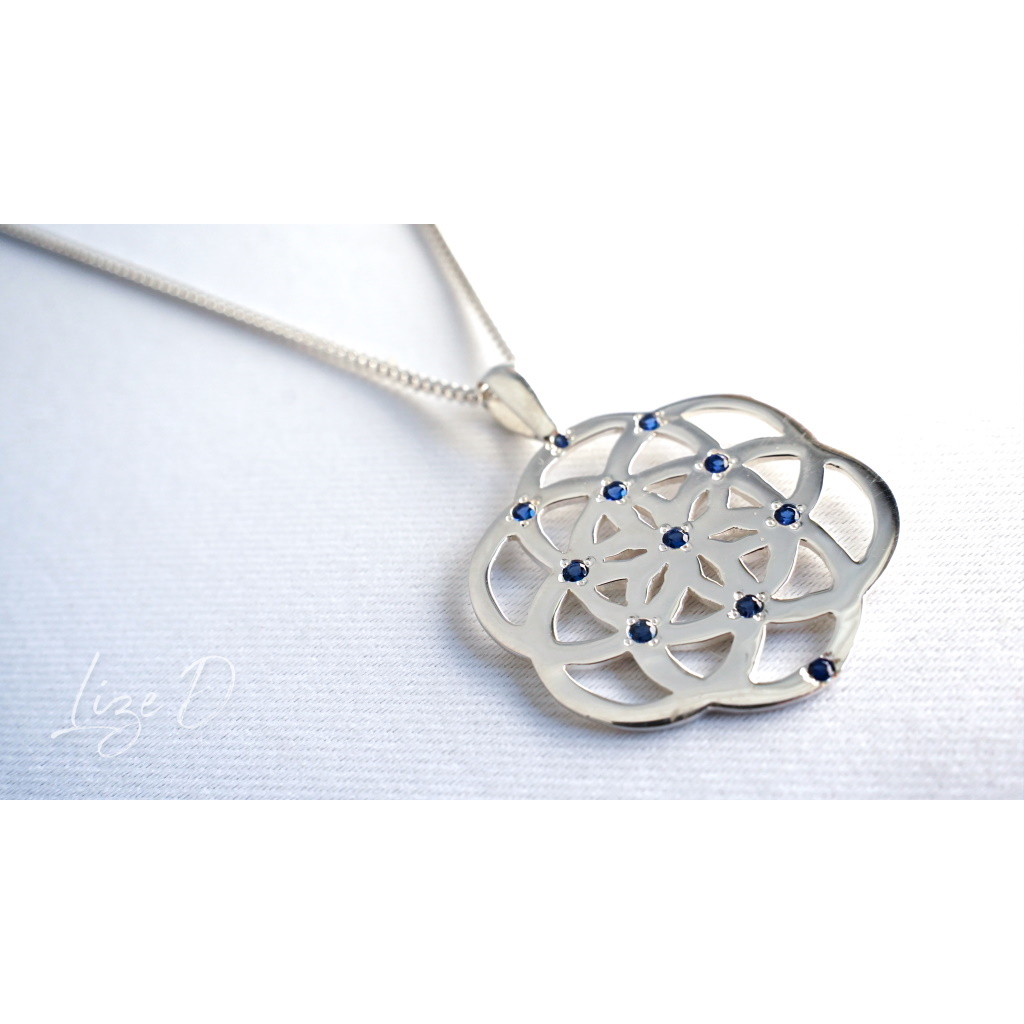 Flower of Life Sterling Silver Pendant - AVA Wellness